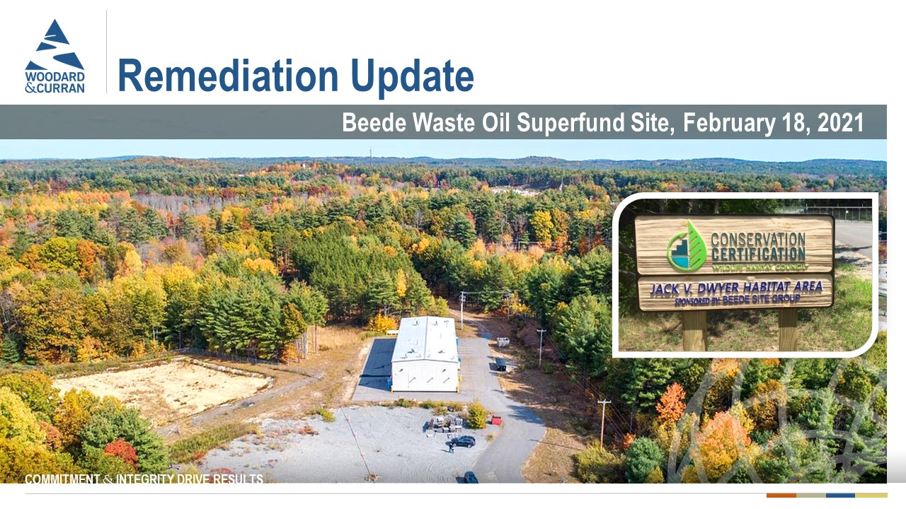 Cleanup Update from the Beede Site Group